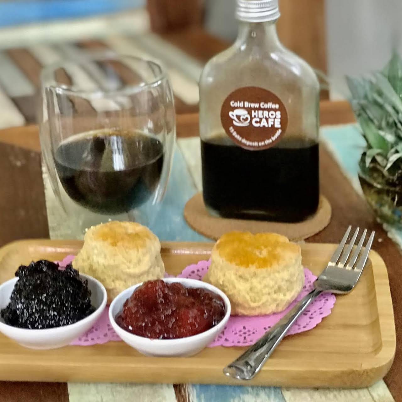 Classic Sunday cold brew coffee with our signature scone ... - Heros ...